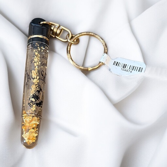 Vintage | Accessories | Vintage Alaska 24k Pure Gold Flakes Vile Key ...